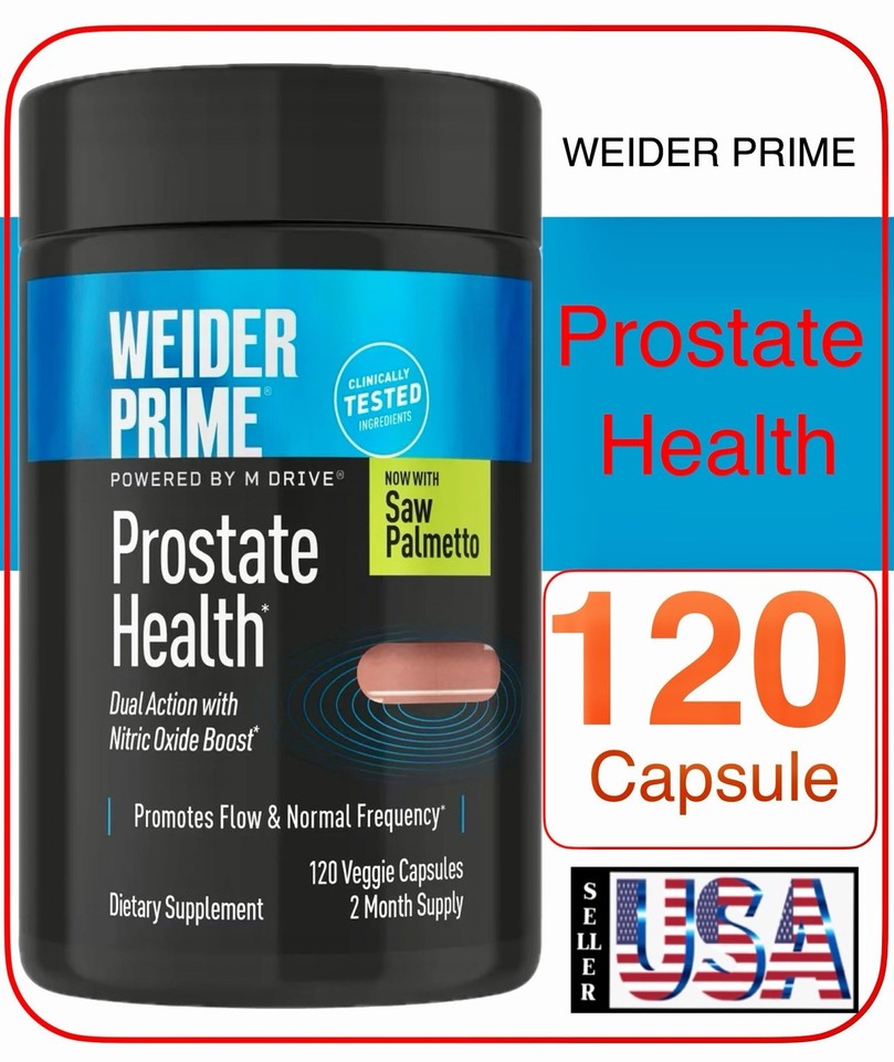 Weider Prime Prostate Health 120 Veggie Capsules Urinary Flow Support ...