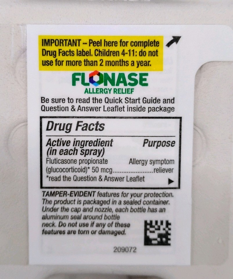 FLONASE Allergy Relief Nasal Spray Twin Pack 50mcg 144 Sprays 1.24 fl ...