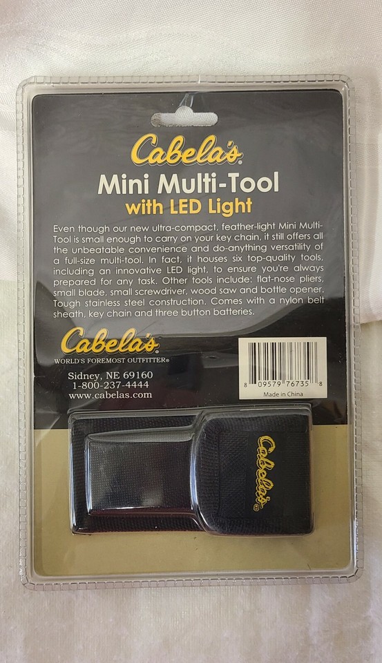 Cabela's Mini Multi-Tool with LED Light Green NEW Sealed In Package | eBay