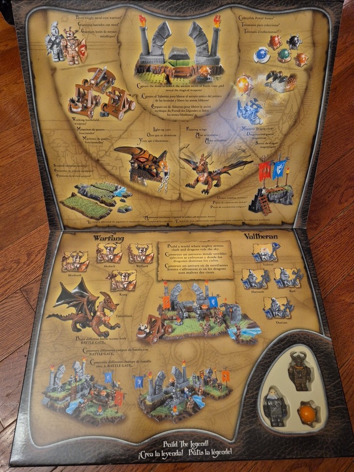 Vintage Mega Blocks Dragons 9881 Battle Gate 110 Piece Set Figures ...