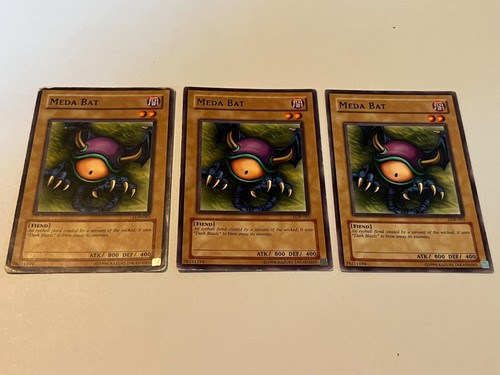 3x Meda Bat - LOB-083 Yugioh Yu Gi Oh! 3 x3 Playset | eBay
