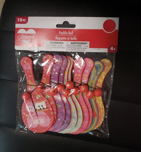 Plastic Valentine Mini Paddle Ball Sets, 10-ct | eBay