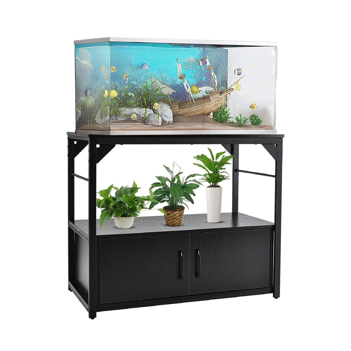Refurbished Fish Tank Stands 75g All Glass With Oak Stand And More