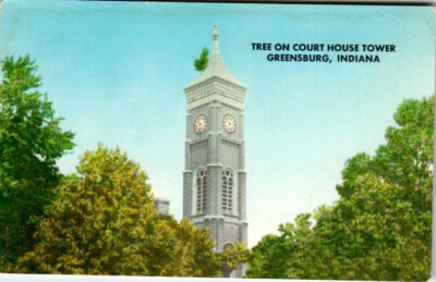 Chrome Postcard Decatur County Court House Greensburg Indiana IN UNP ...