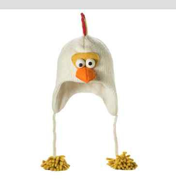 CHICKEN HAT knit ADULT farmers market SKI CAP toque chick costume deLux ...