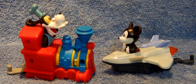 2 Disney McDonald's Happy Meals Toys Mickey & Goofy Jet & Train | eBay