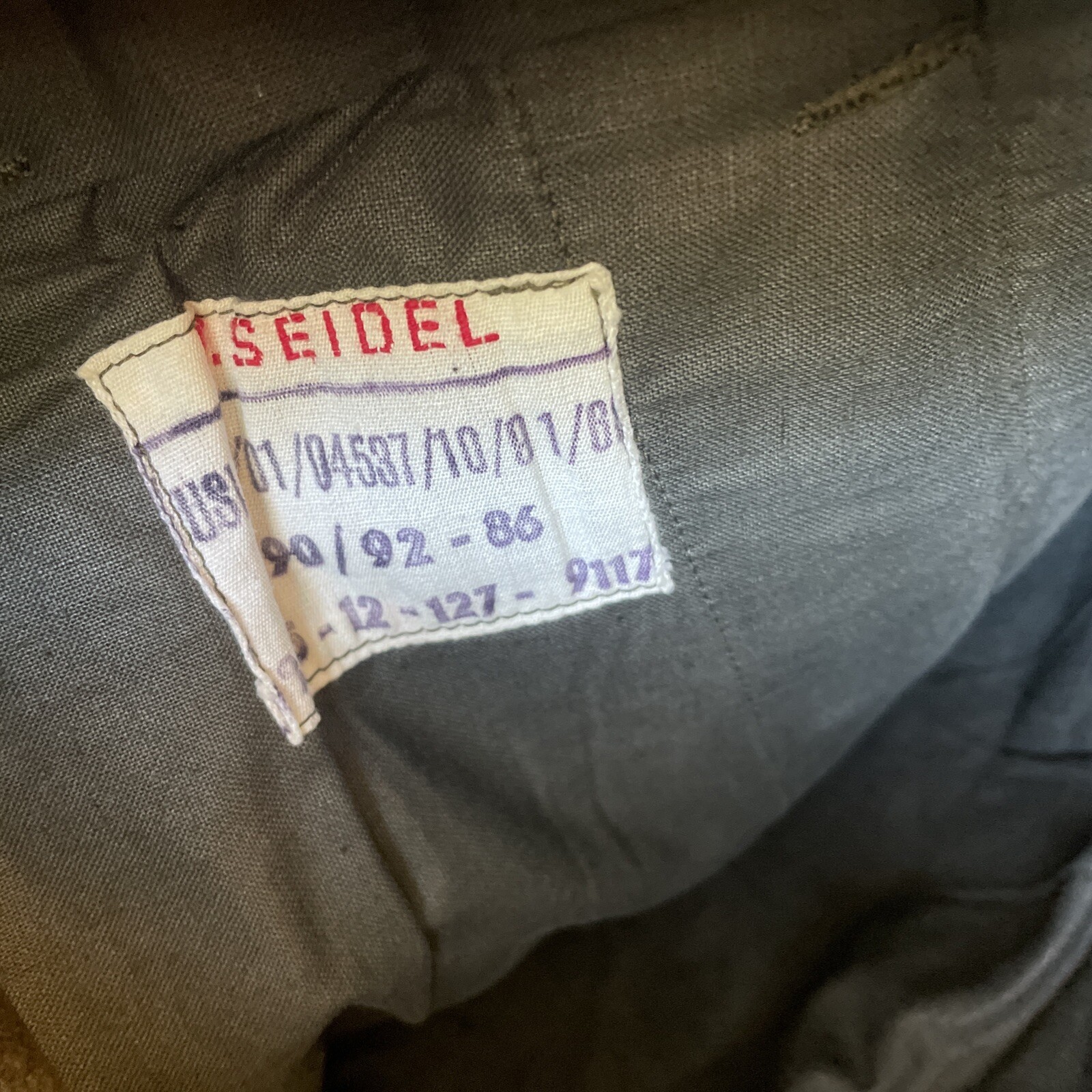 Vintage 60s F. Seidel West German Military Wool Carg… - Gem