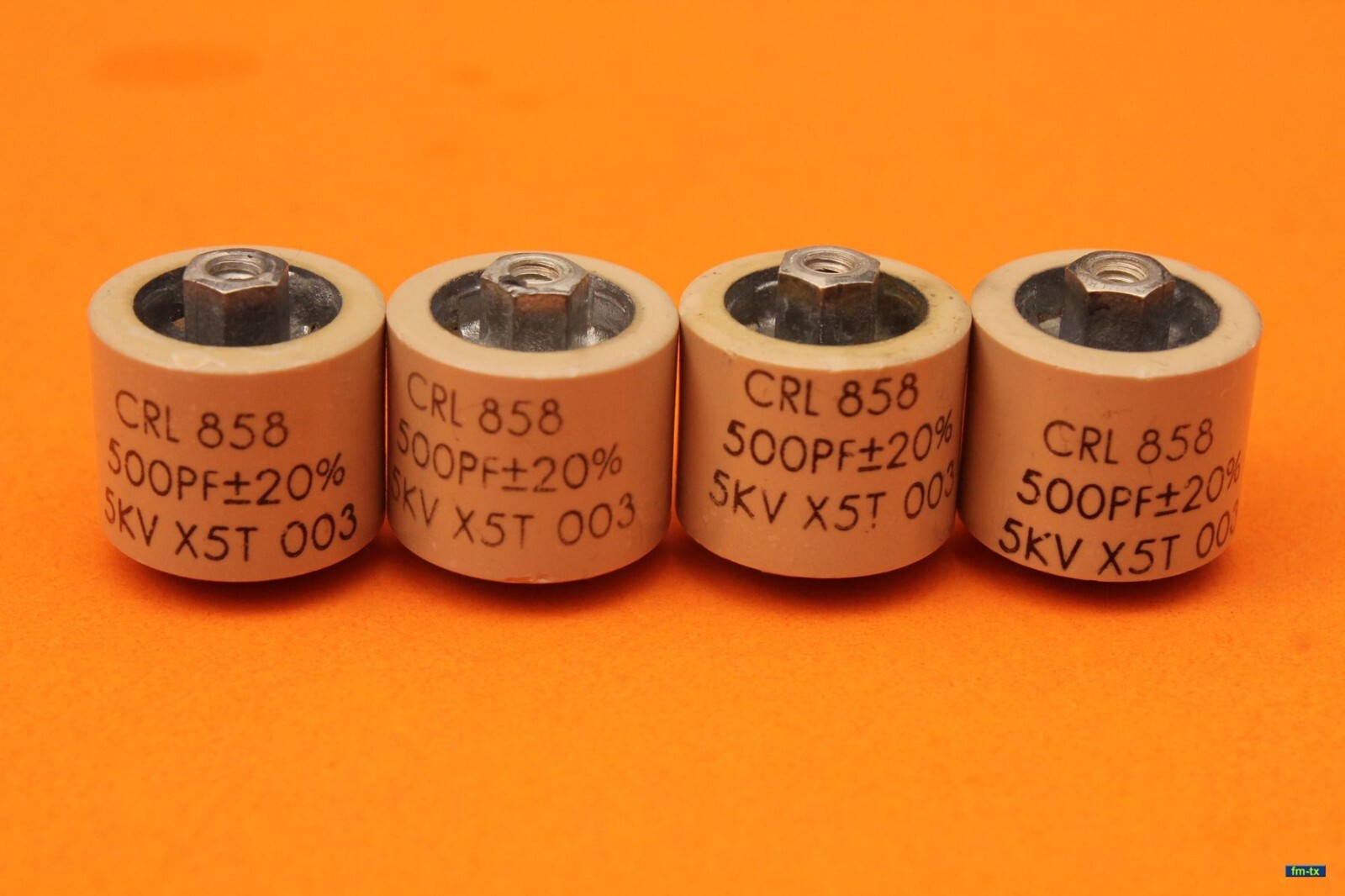 CERAMIC DOORKNOB TRANSMITTING CAPACITOR - CRL 858 - 500pF - 20% - 5KV ...