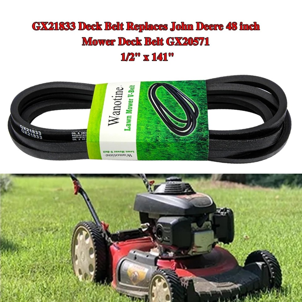 GX21833 Deck Belt Replaces John Deere 48 Inch Mower Deck Belt GX20571 ...