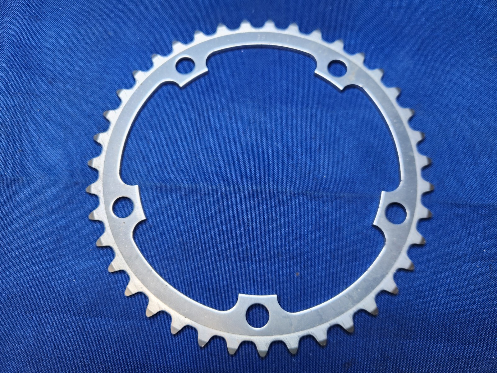 NOS Vintage 39t 76mm Chainring Silver Alloy 5 Bolt