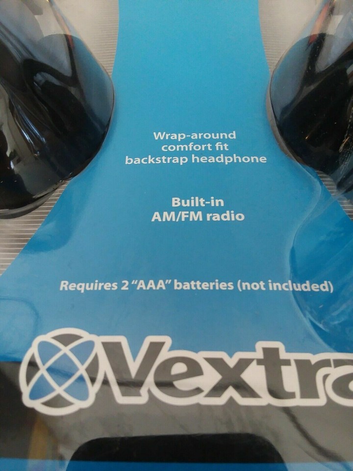 Vextra VX3610 Built-in AM/FM Radio Headphones Head Set Portable Walkman ...
