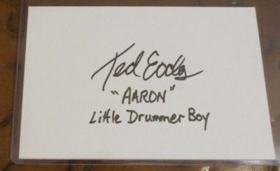 Teddy Eccles signed autographed index Aaron in Little Drummer Boy ...