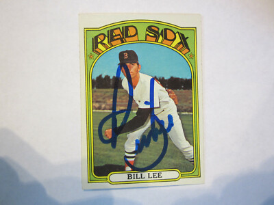 1972 Topps # 636 Bill Lee Autograph / Signed Card Boston Red Sox (C19 ...