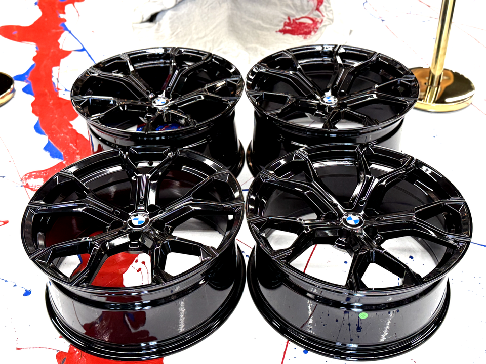 20" BMW 469M RIMS TIRES Gloss Black 2000-18 F15 X5 F16 X6 469 OEM ...