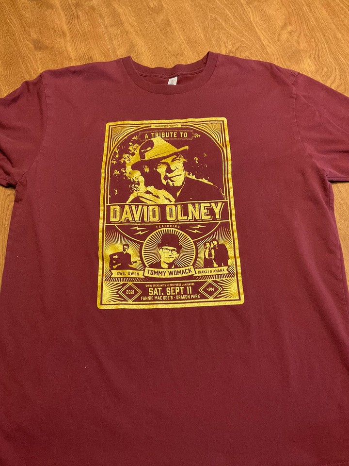 David Olney Shirt Size L Del McCoury Steve Earle Billy Strings | eBay