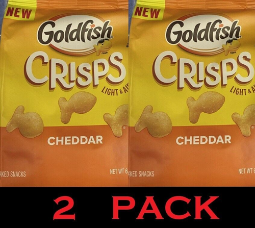 2x Pepperidge Farm Goldfish Light & Airy Baked Crisps Cheddar 6.25 oz ...