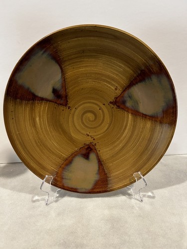 Sango Splash 4951 Brown Tan Drip Glazed Stoneware Large 12” Chop Plate ...
