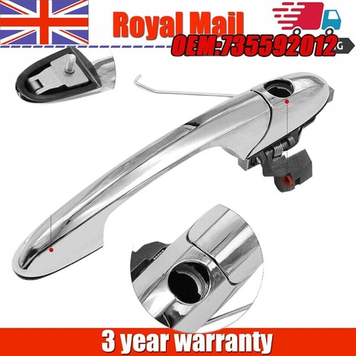 Outer Chrome Door Handle Right Offside Driver Side for Fiat 500 & 500C ...