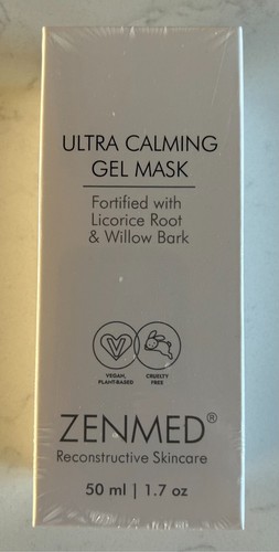 Zenmed Ultra Calming Gel Mask 100% Vegan Anti-Aging Hydrating 1.7oz Exp ...