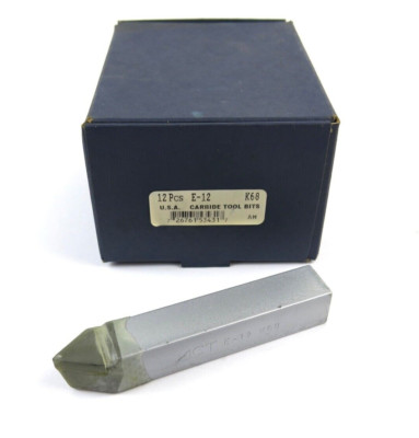 12pcs ACT E-12 Center K68 Grade Carbide Brazed Lathe Tool Bits 3/4" x 3 ...
