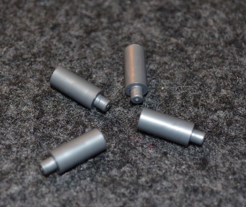 (4) 1x1x2 Medium Silver Stackable Candle / Rod Brick Bricks - NEW Lego ...