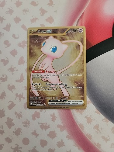 Pokémon TCG Mew EX Metal Gold NM 205/165 Scarlet & Violet 151 Promo ...