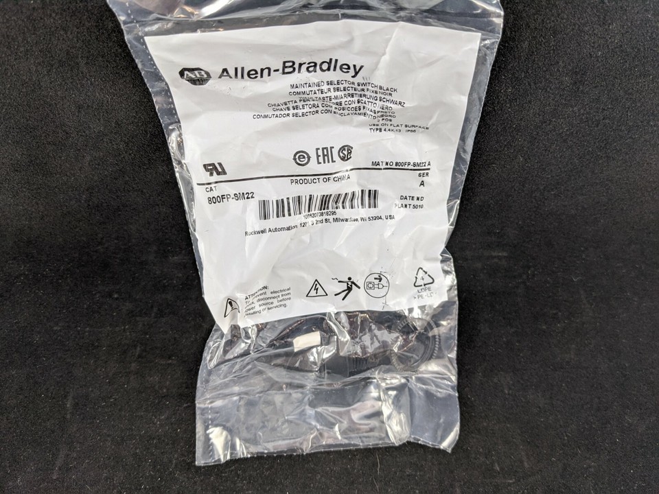 Allen Bradley 800FP-SM22 2 Position Sele. Switch Plastic Maintained ...