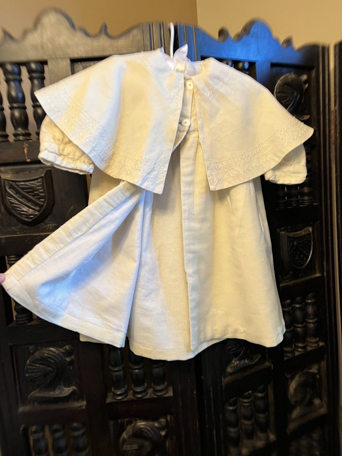 ANTIQUE EDWARDIAN JACKET W CAPELET Ulster Style Wool… - Gem