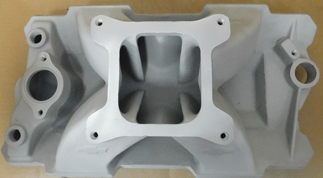 SBC Bowtie Intake Powder Coated 10051103 High Rise Single Plane ...