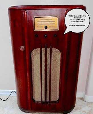 RESTORED GE 1930s Console Radio and Near-Complete Restored Body PERFECT ...