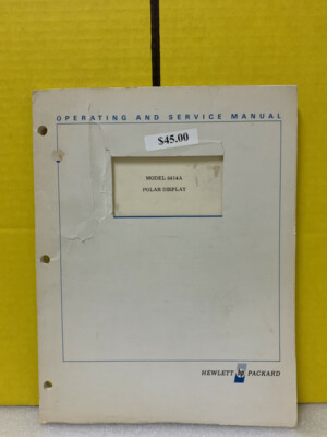 HP 08414-90004 Model 8414A Polar Display Operating & Service Manual | eBay