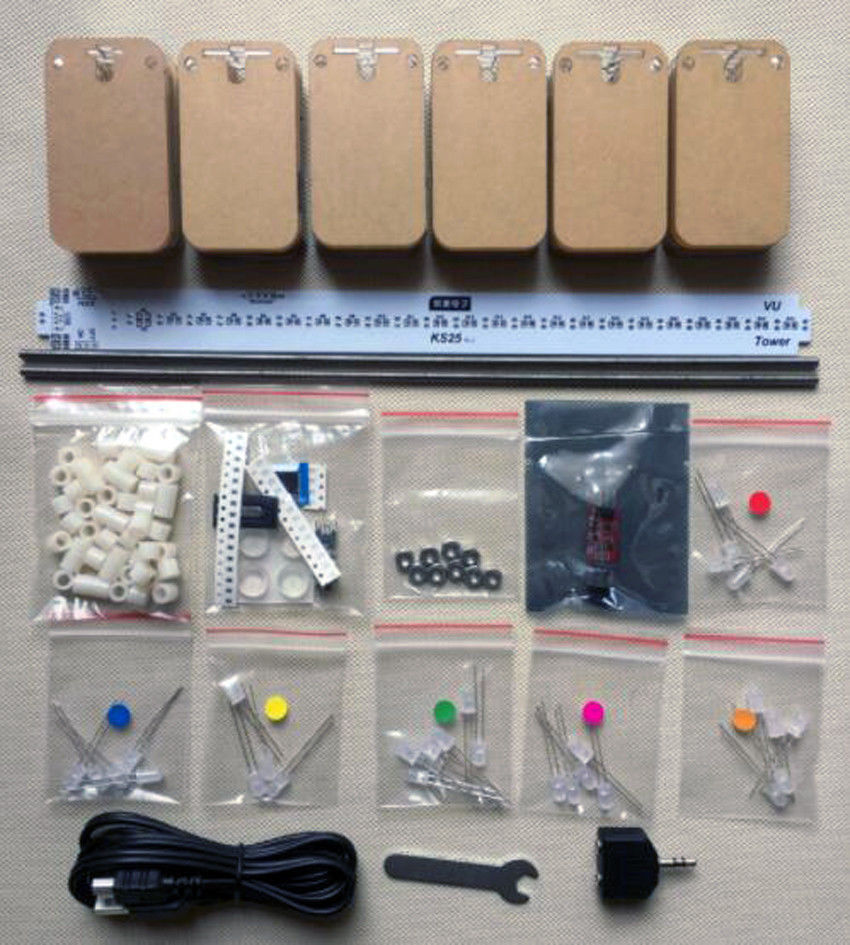 Fantasy Crystal Cube LED Music Audio Spectrum Kit Level Display Sound ...