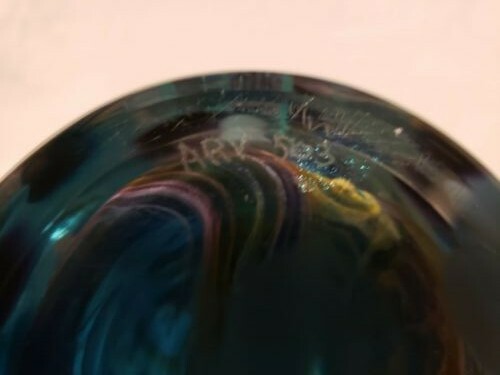 Signed David Small Art Glass Vase Marine Reliquary Series | eBay