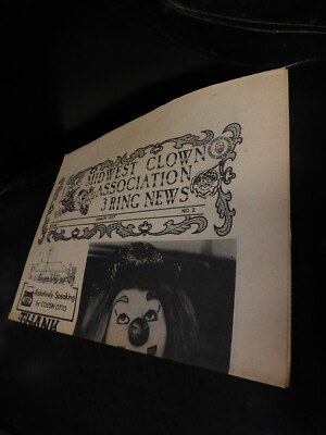 3 Ring News Clown Magazine Newspaper Midwest Clown Assoc. 1977 March | eBay