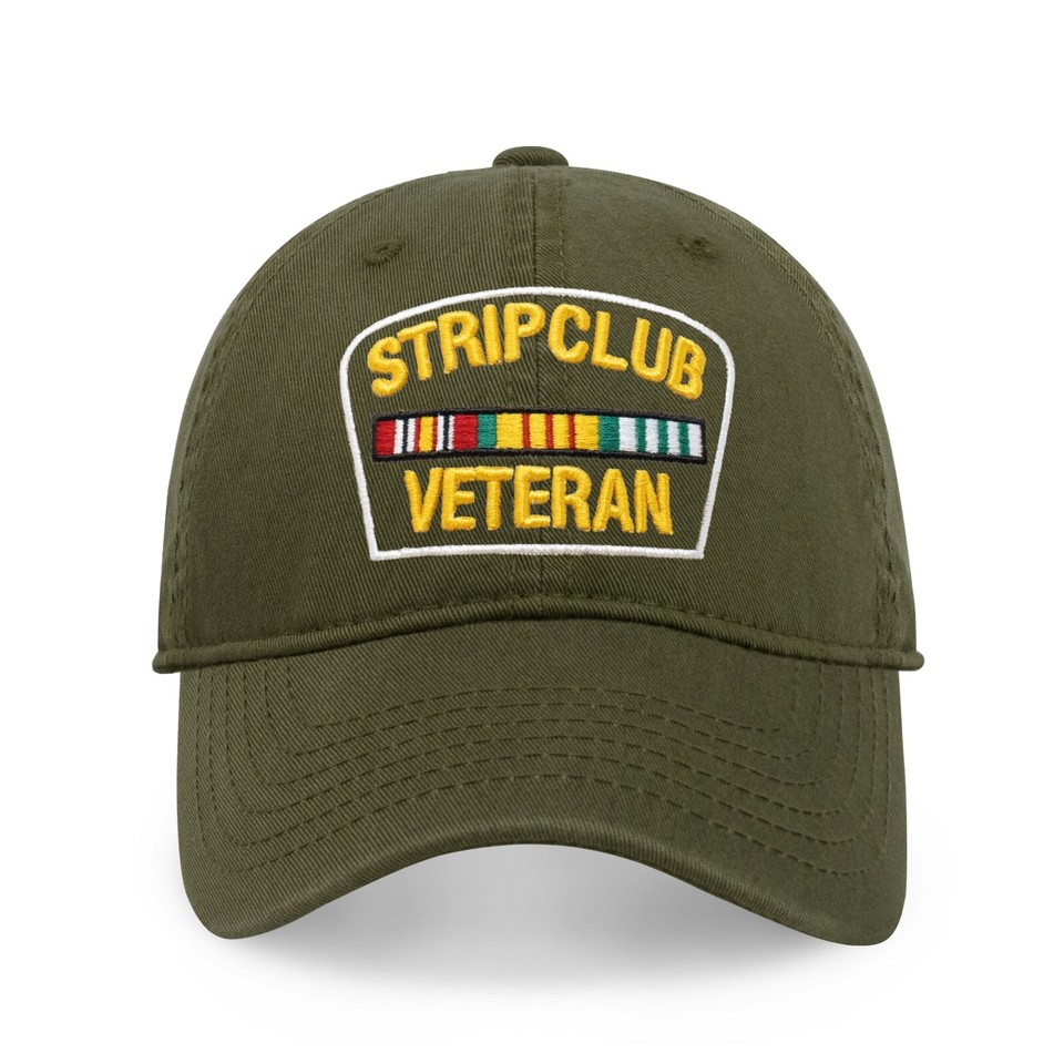Strip Club Veteran Dad Hat Plain Style Cotton Curved Graphic Trend ...