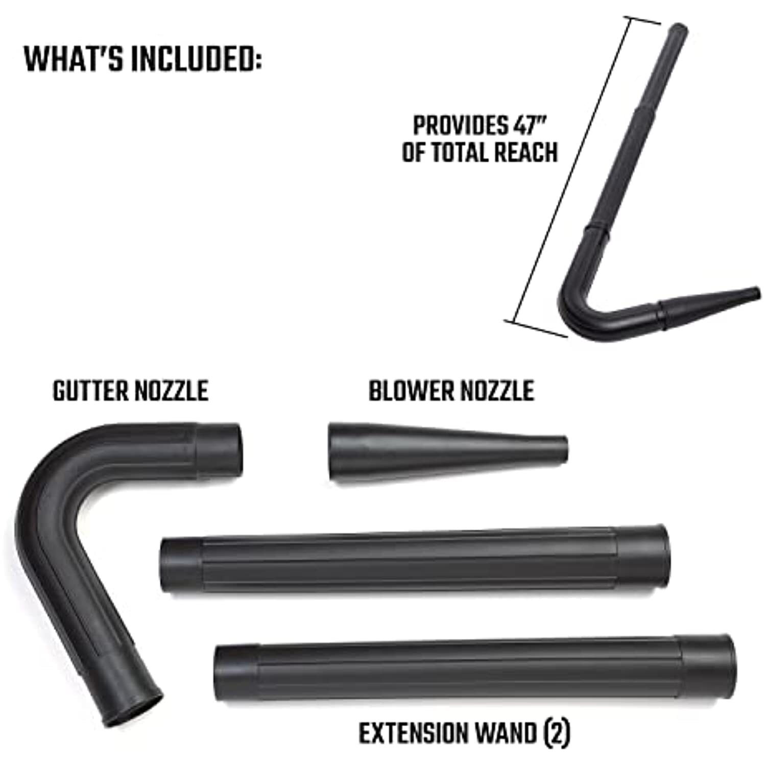 CRAFTSMAN CMXZVBE38640 2-1/2 in. 4-Piece Wet/Dry Vacuum Gutter Cleaning ...