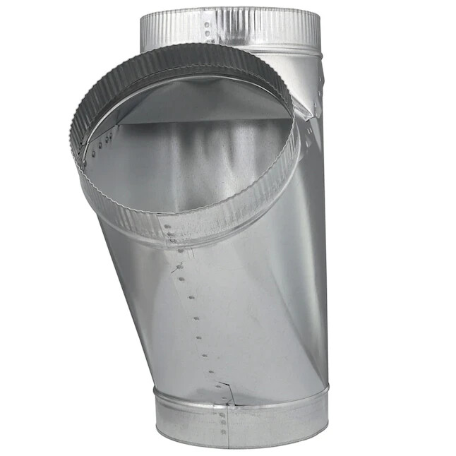 8" to 2x 8" Wye Split Angle-Branch Galvanized-Steel Pipe HVAC Duct Boot ...