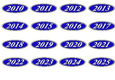CAR DEALER OVAL MODEL YEAR STICKER 2010-2025 1PK LARGE WINDSHIELD ...