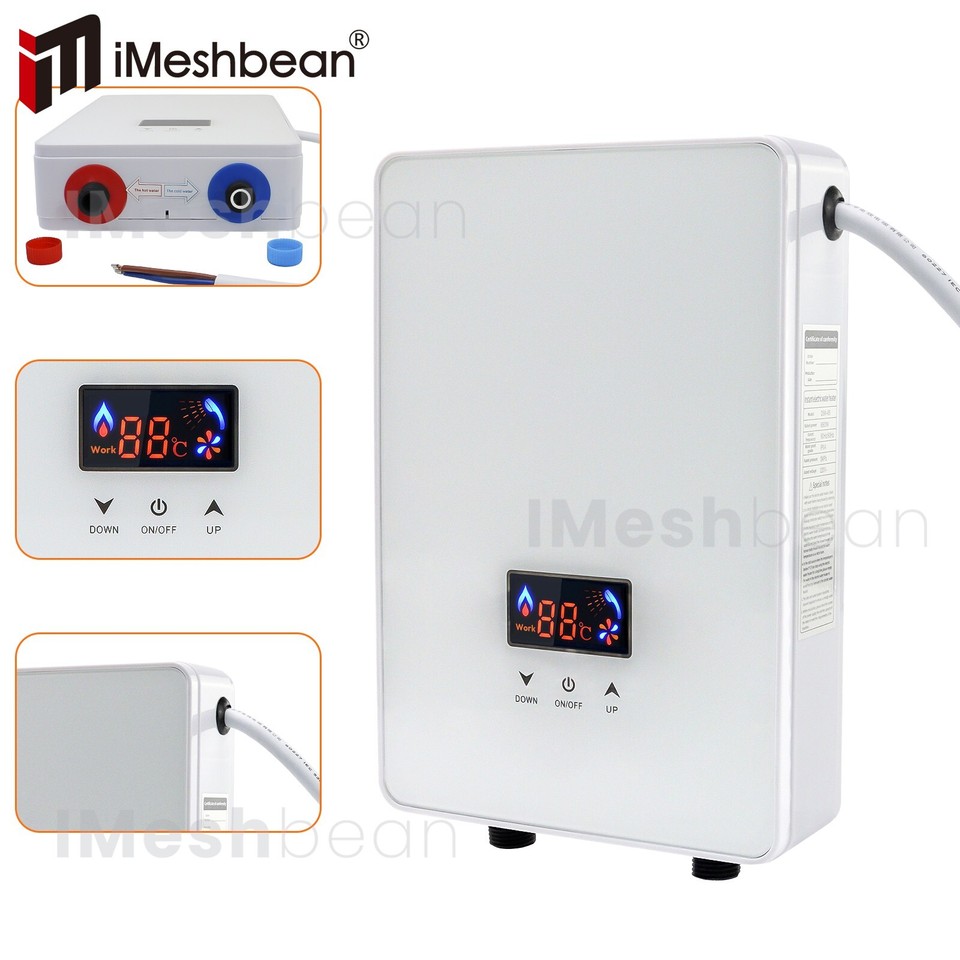 6500W Tankless Electric Hot Water Heater Instant Boiler On Demand Whole ...