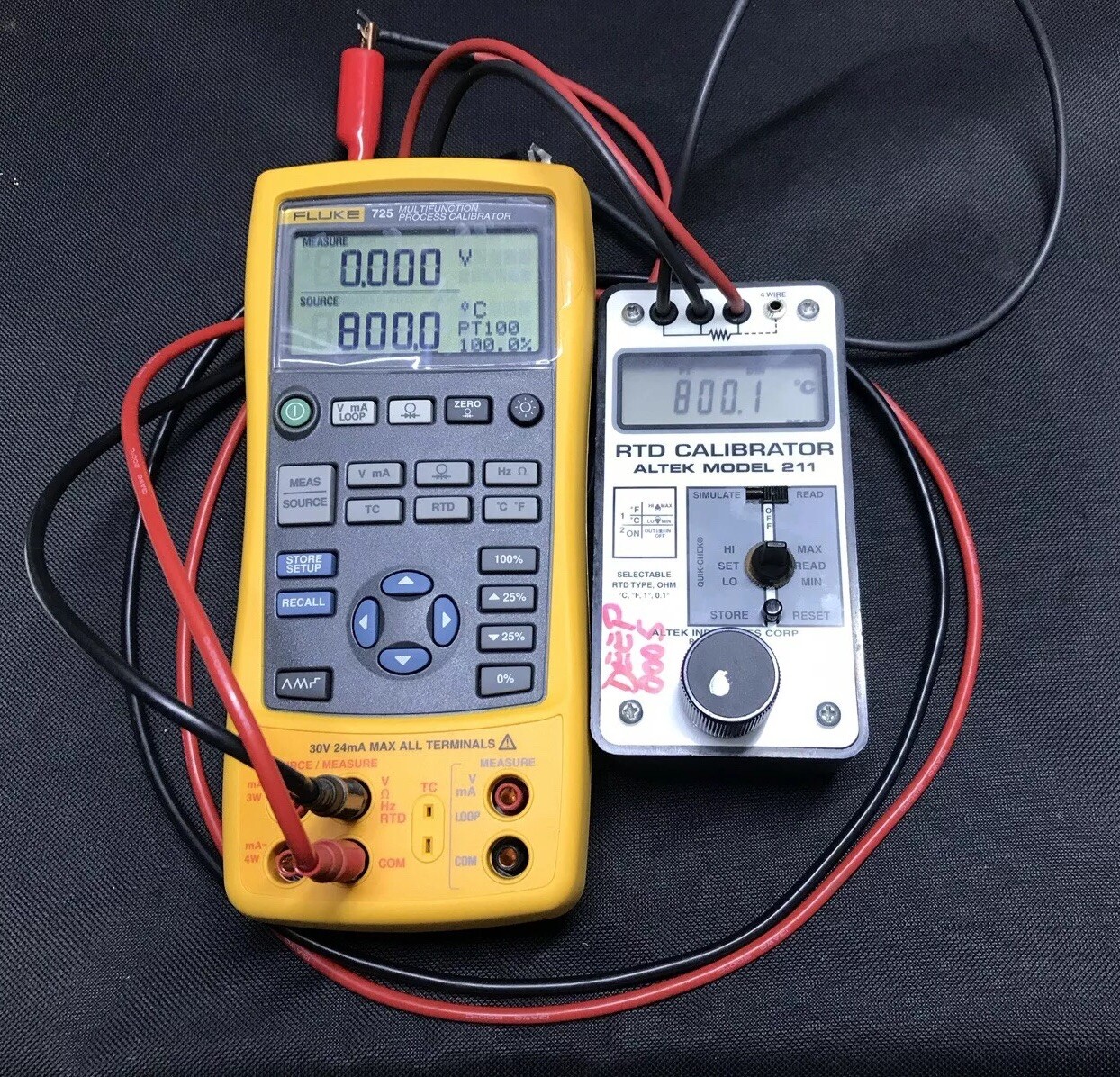 Altek 211 RTD Digital Calibrator PT100 Cu10 Ni120 Ni110 Platinum 100 ...