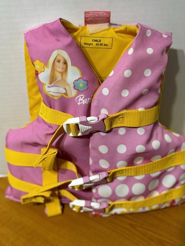 Barbie Life Jacket Kids Child 30-50lb Stearns Model 29-88 Type III PFD ...