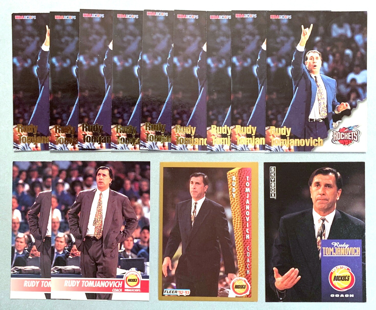 28) RUDOLPH TOMJANOVICH Mixed NBA Coach - Rudy T - HOUSTON ROCKETS Card ...