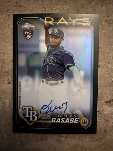 2024 Topps Chrome Osleivis Basabe Black Refractor RC Auto /10 Rays | eBay