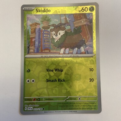 Skiddo 011 Reverse Holo 2023 Scarlet & Violet nice card! | eBay