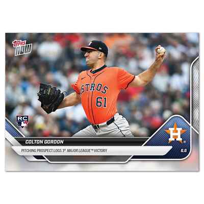 2025 MLB Topps Now #264 Colton Gordon RC Houston Astros - PRESALE | eBay