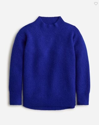 New Crewcuts Girls Royal Blue Sweater Sz 8 Mock Neck Long Sleeve Ribbed ...