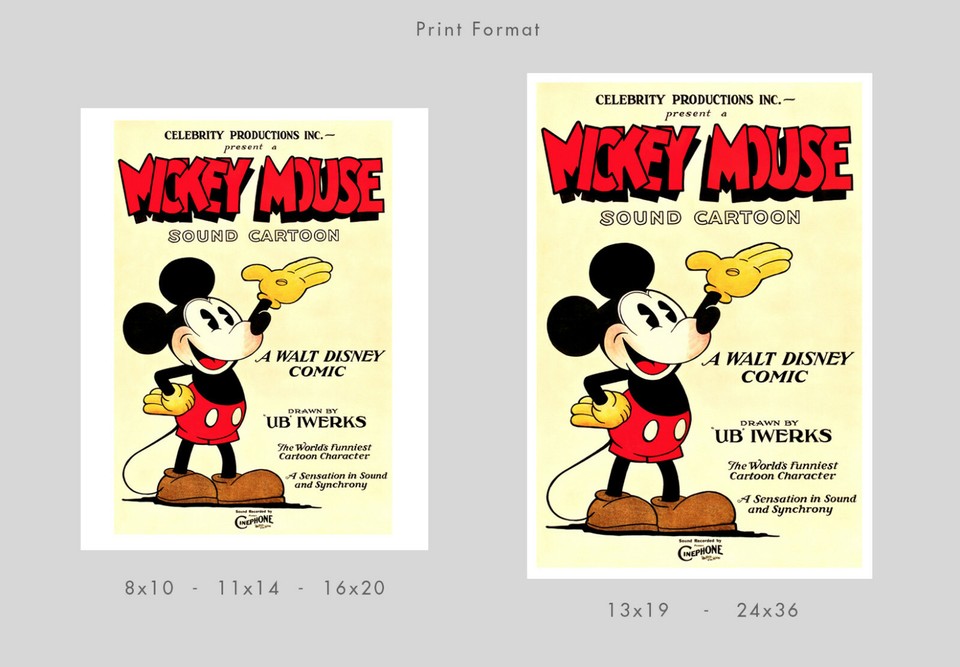 Mickey Mouse - Sound Cartoon - Movie Poster Print | eBay