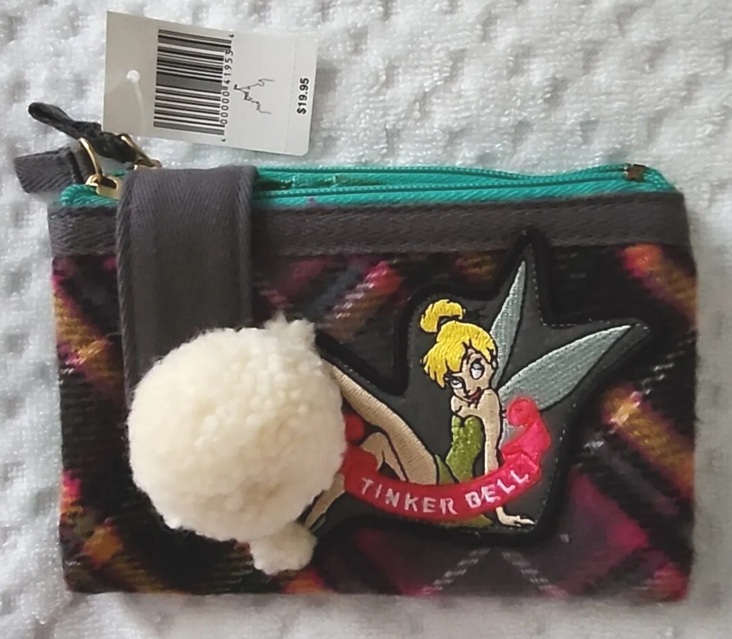 Disney Parks Tinkerbell Wallet, Plaid, Flannel, Disney World Merch ...