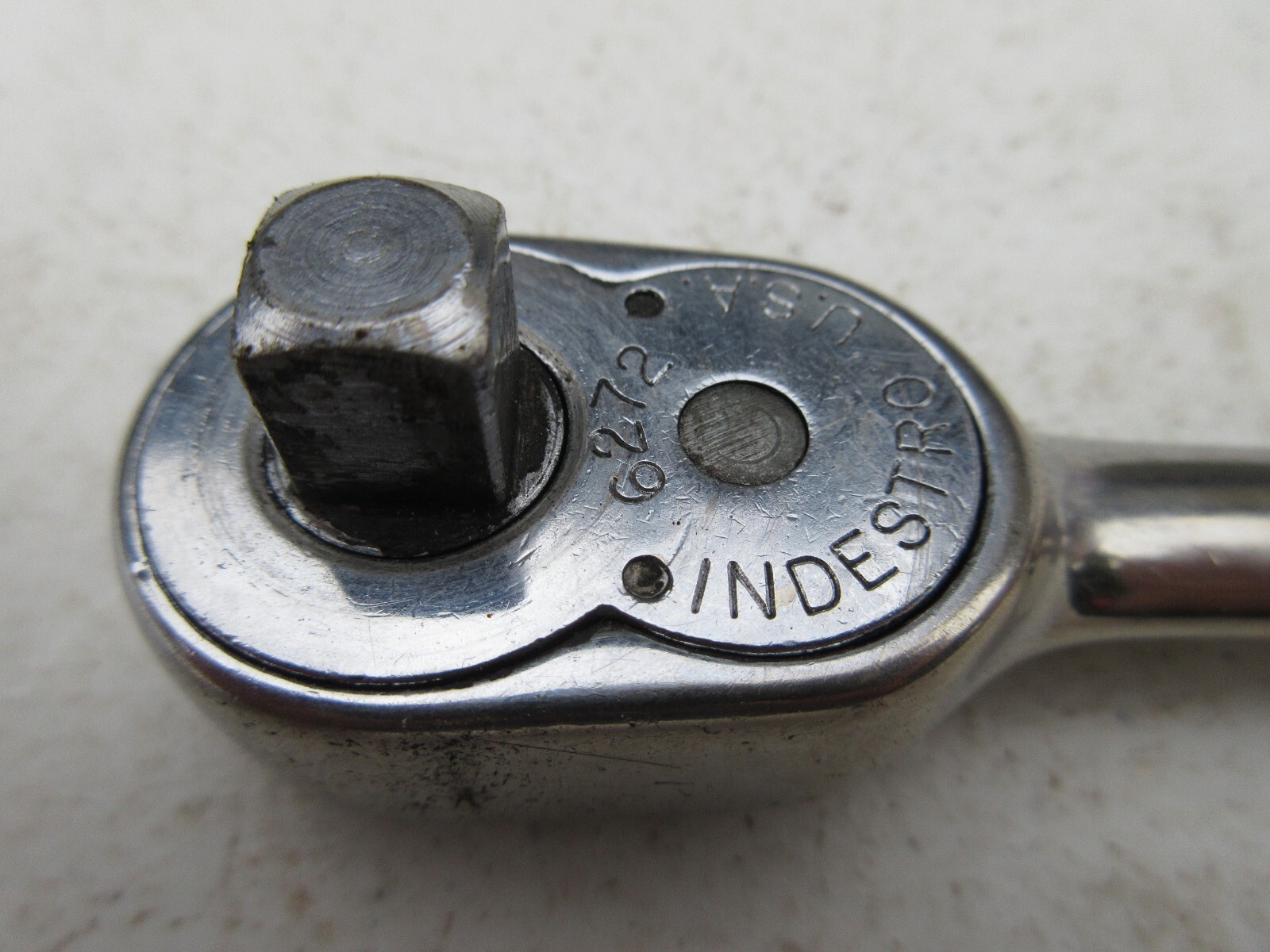 Vintage INDESTRO 6272 3/8" Drive Ratchet Knurled Grip USA Made | eBay