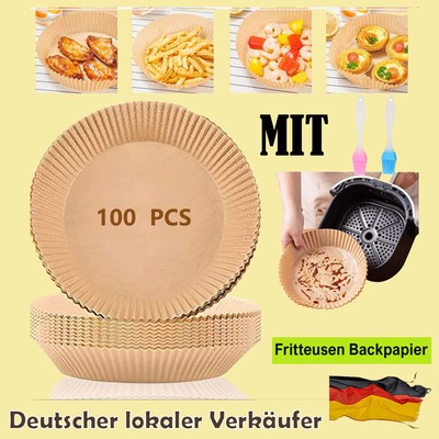 Backpapier für Fritteuse Heißluftfritteuse Airfryer Grill Ofen 100 ...
